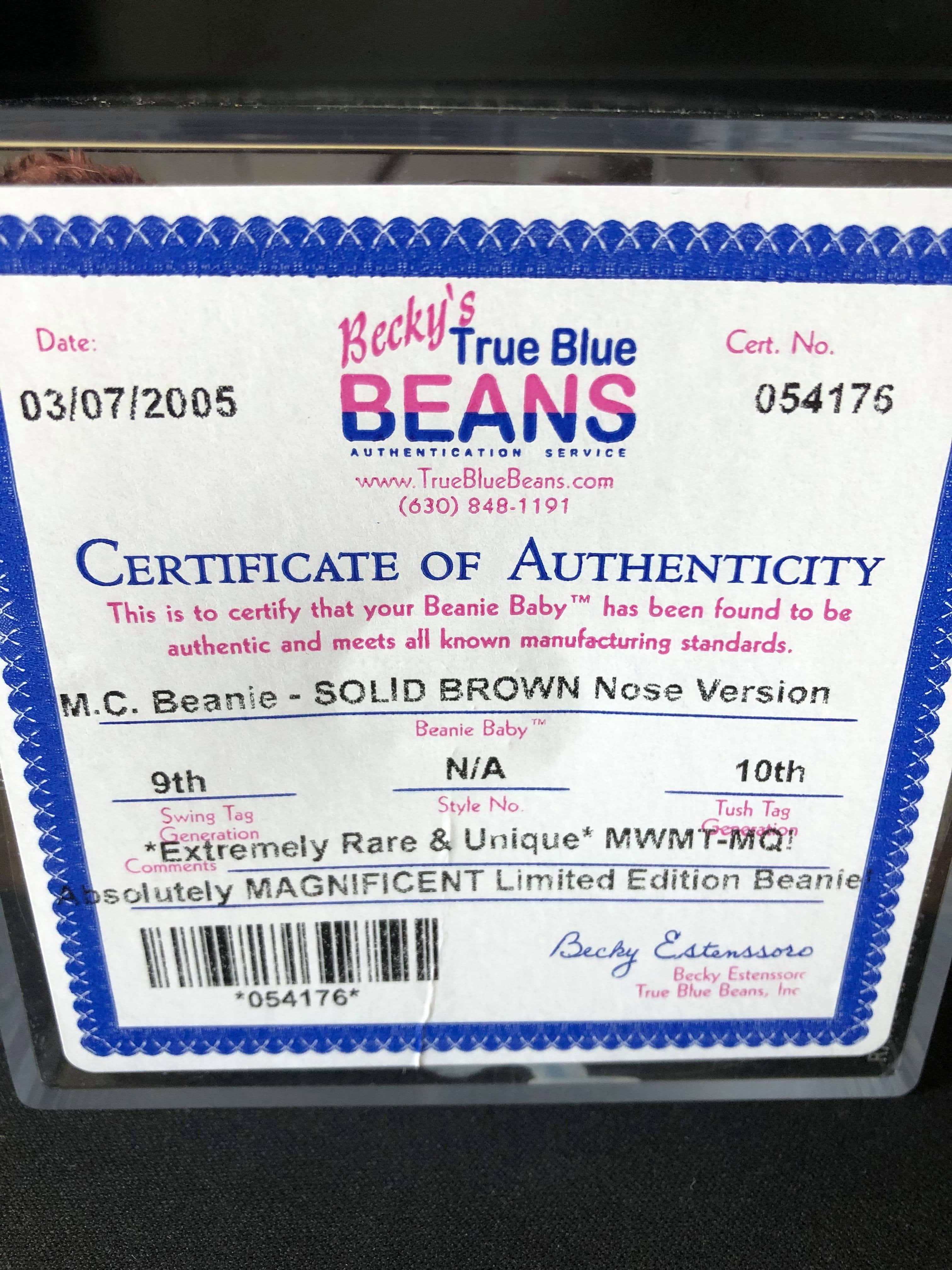 The SOLID Brown Nose MC Beanie Bear – Rarest Beans