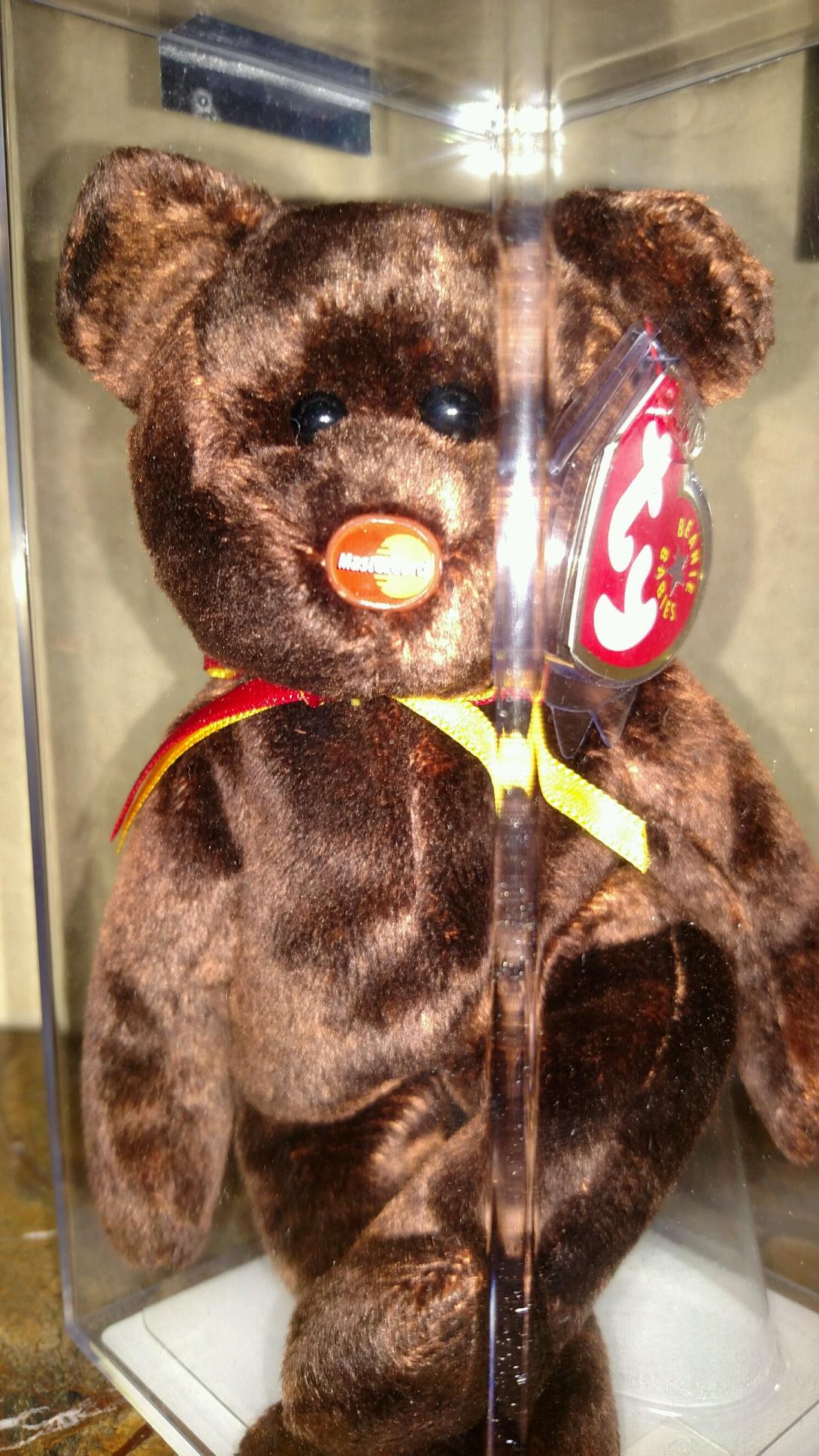 The Light Brown Nose Emblem MC Beanie Bear – Rarest Beans