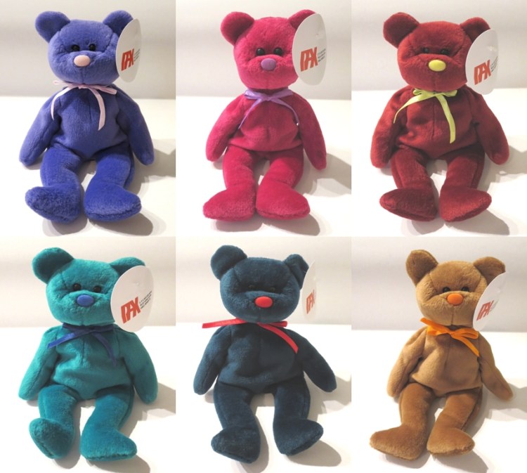 New Face Teddy Prototype Set: FLOCKED Noses! Original 6 – Rarest Beans