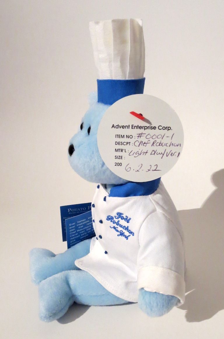 Chef Joel Robuchon Ty Beanie Baby Teddy Prototype Light Blue – Rarest Beans