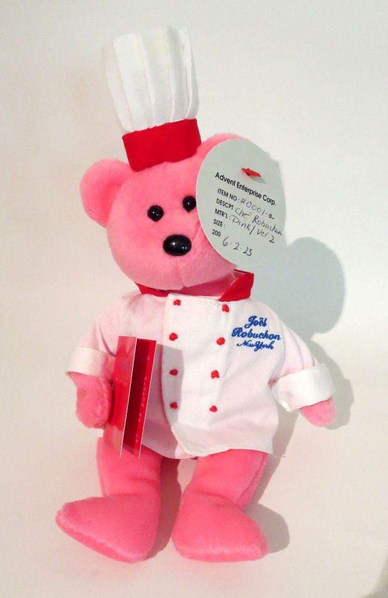 Chef Joel Robuchon Ty Beanie Baby Teddy Prototype PINK – Rarest Beans