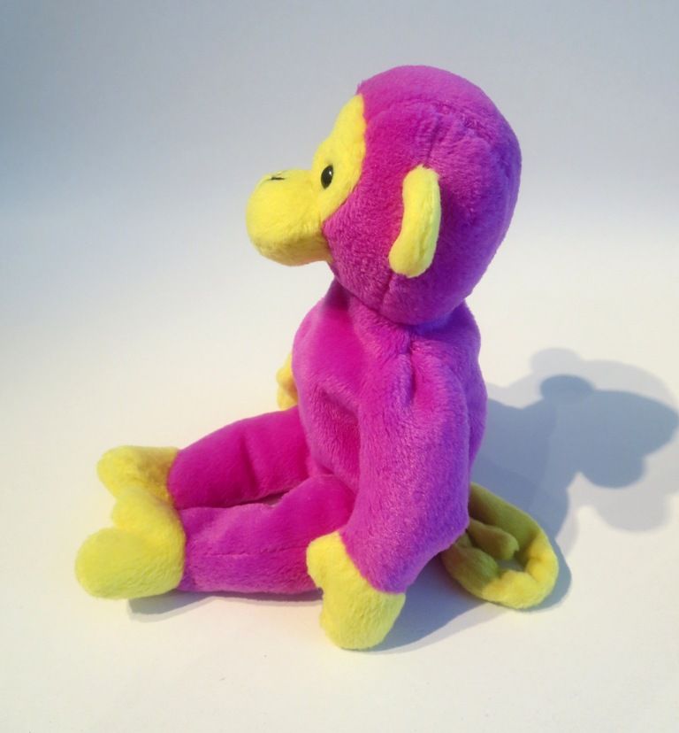 Nana the FUCHSIA AND YELLOW PROTOTYPE Monkey – Tyriffic – Rarest Beans