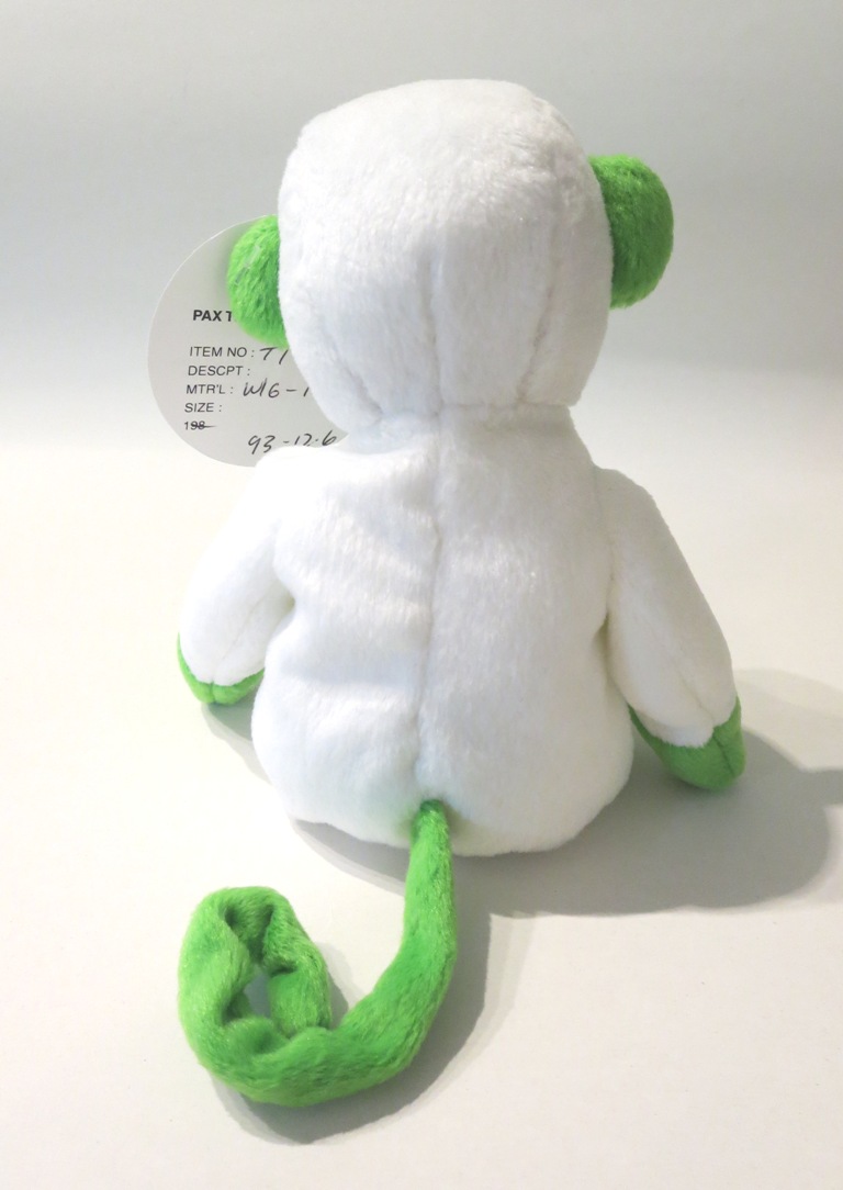 Nana the WHITE and GREEN PROTOTYPE Monkey – Rarest Beans
