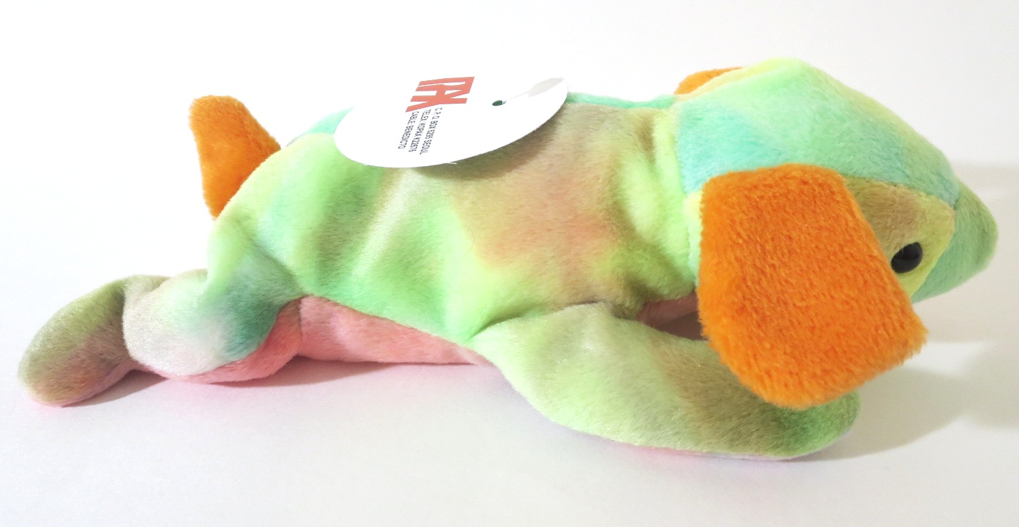 Spot the dog TIE-DYED and ORANGE Ty Prototype: Original 9 – Rarest Beans