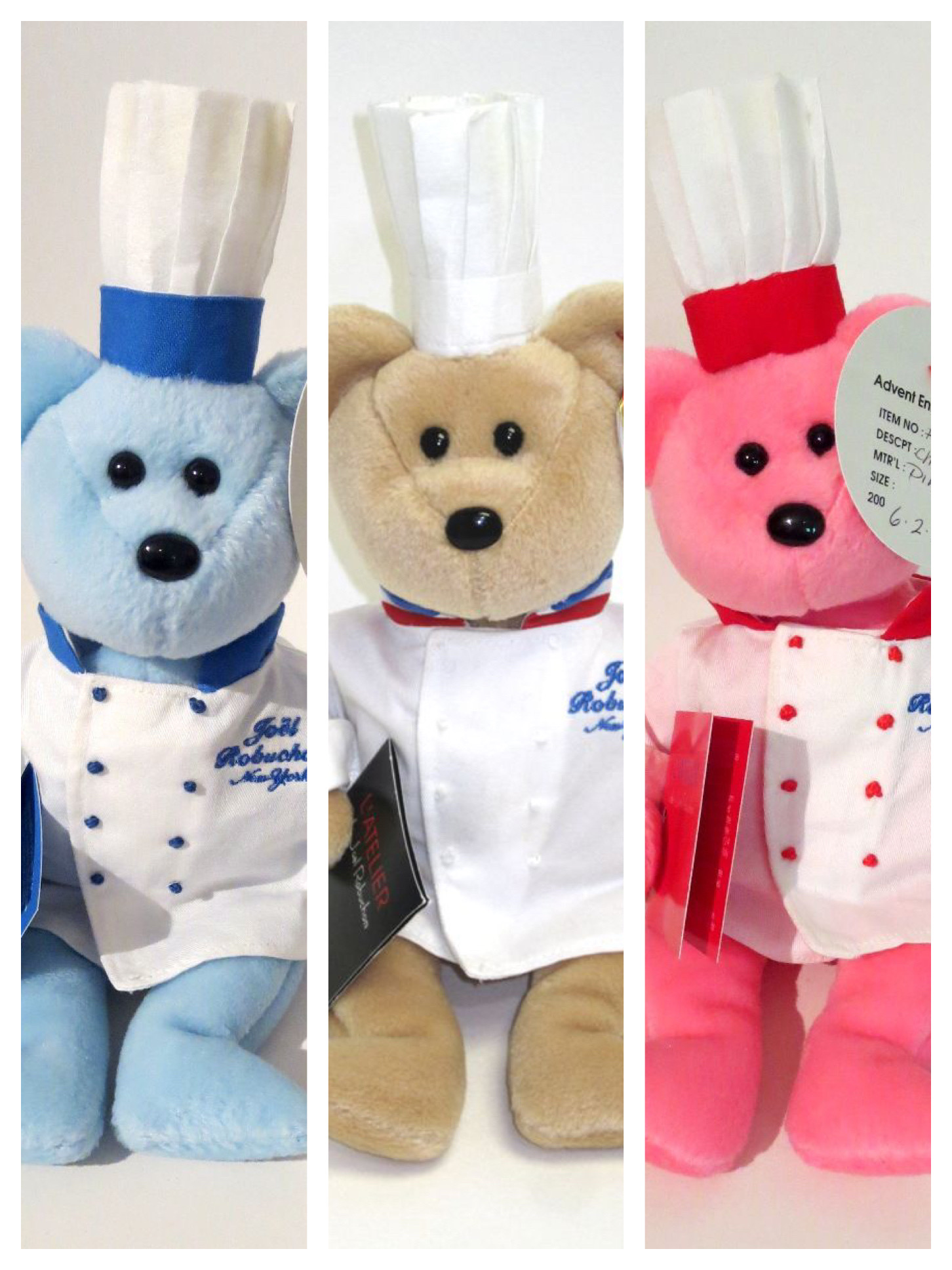 Chef Joel Robuchon Ty Beanie Baby Teddy Prototype PINK – Rarest Beans