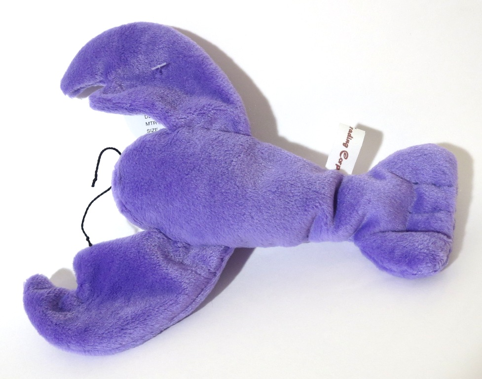 Pinchers the SOLID VIOLET lobster Ty Prototype: Original 9 – Rarest Beans