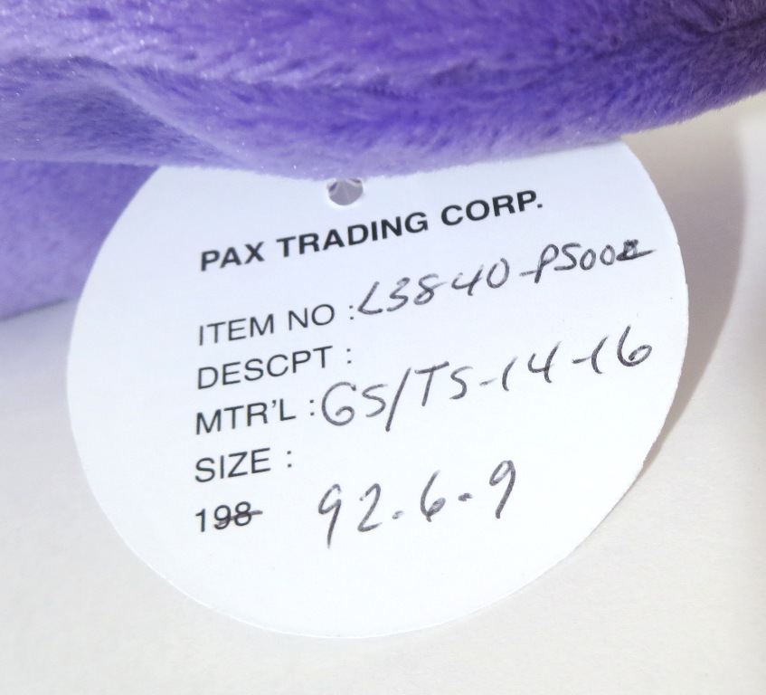 Pinchers the SOLID VIOLET lobster Ty Prototype: Original 9 – Rarest Beans