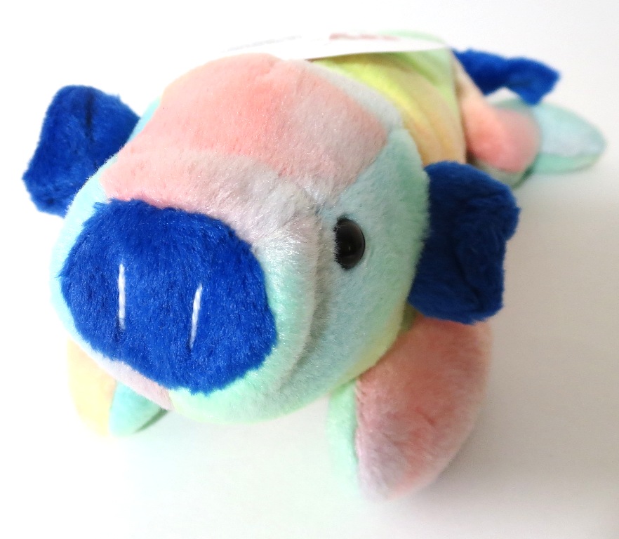 Squealer the pig Tie-Dyed and ROYAL BLUE Ty Prototype: Original 9 ...