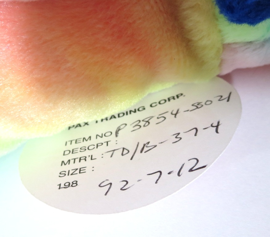 Squealer the pig Tie-Dyed and ROYAL BLUE Ty Prototype: Original 9 ...