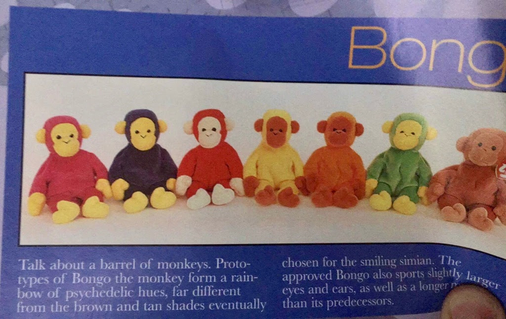 Nana the FUCHSIA AND YELLOW PROTOTYPE Monkey – Tyriffic – Rarest Beans