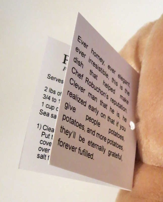 Chef Joel Robuchon Ty Beanie Baby Teddy Prototype/Sample: Tan – Rarest ...
