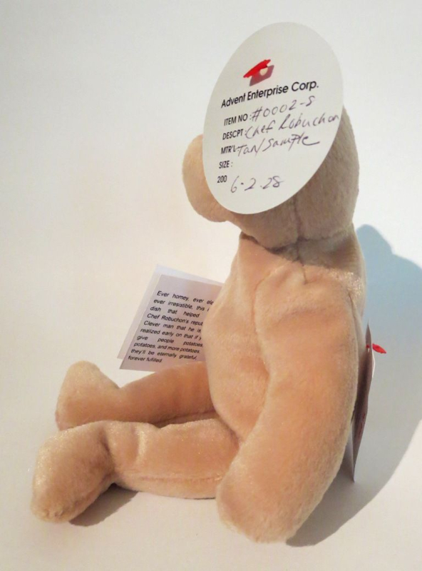 Chef Joel Robuchon Ty Beanie Baby Teddy Prototype/Sample: Tan – Rarest ...