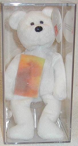 Garcia Prototype Ty Teddy Beanie Baby Bear: SOLID White with patch ...