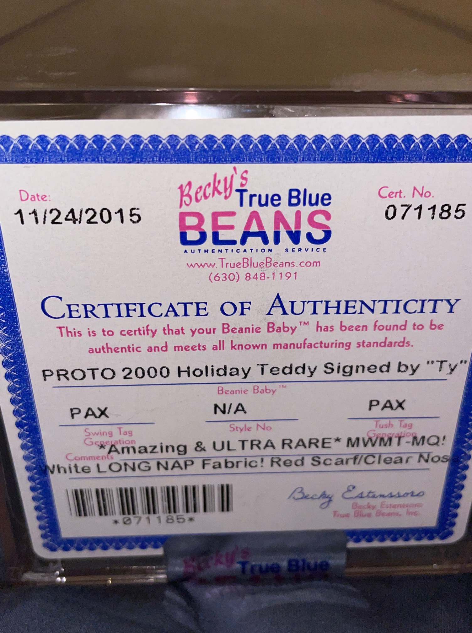 1997, 1998, 1999, 2000 Ty Holiday Teddy Prototypes – Rarest Beans