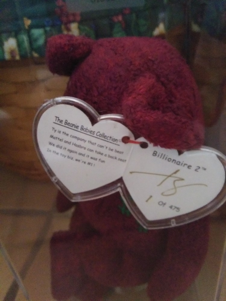 Ty Billionaire #2 Bear #1 of 475! – Rarest Beans