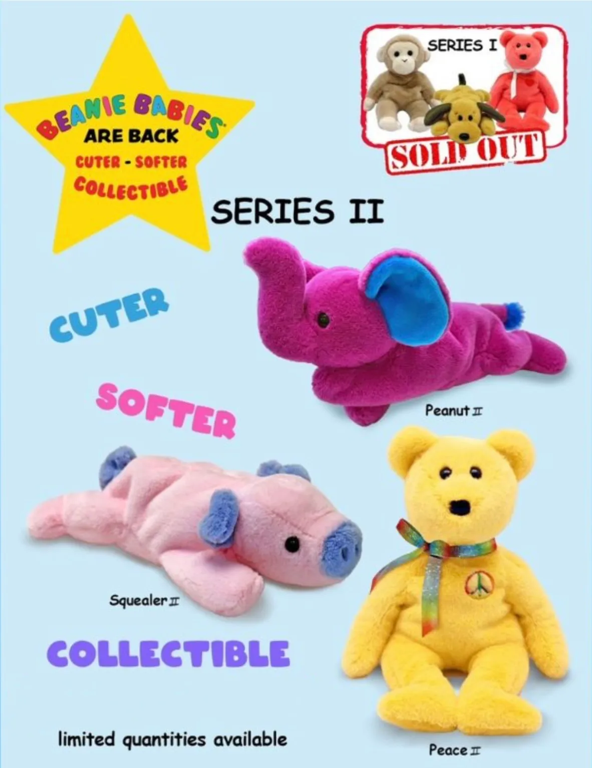 Set 2: 30th Anniversary Limited xx/30 Series II Beanies: Peanut II ...