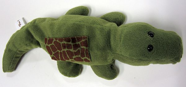 Ally the alligator solid green with patch prototype – Rarest Beans