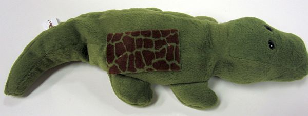 Ally the alligator solid green with patch prototype – Rarest Beans