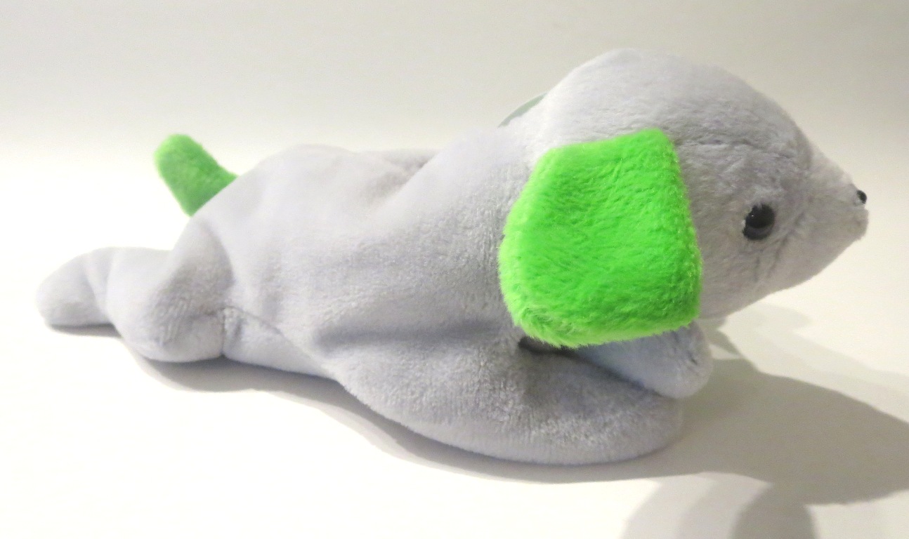 Spot the dog NO SPOT Gray and Green Ty Prototype: Original 9 – Rarest Beans